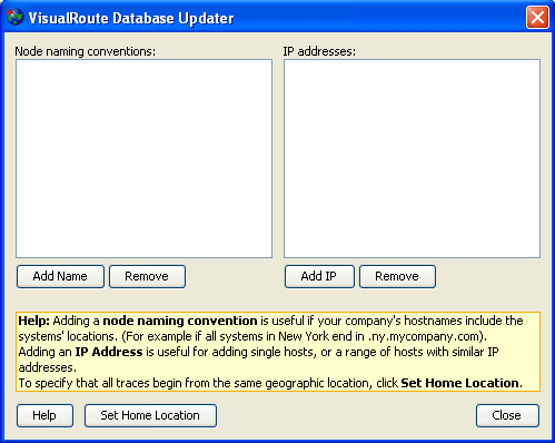 VisualRoute Online Manual - Updating a location
