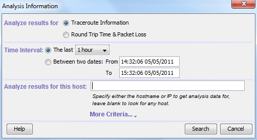 VisualRoute Online Manual - Traceroute History