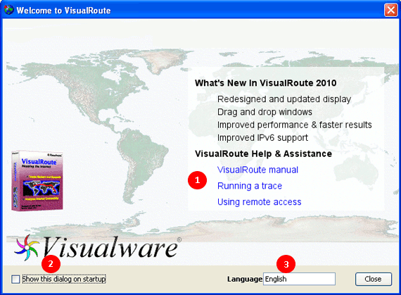 VisualRoute Online Manual - Running VisualRoute for the first time
